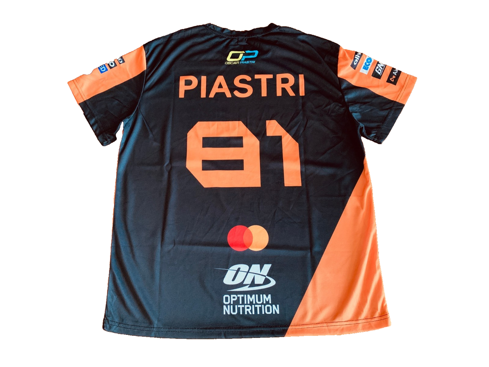 Oscar Piastri McLaren F1 Racing Orange/Black XL Jersey/T-Shirt. 23.5 ...