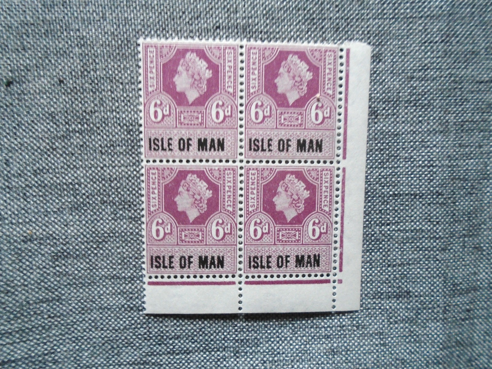 Isle of Man 1960 QEII Key Type MNH 6d block of 4 | eBay