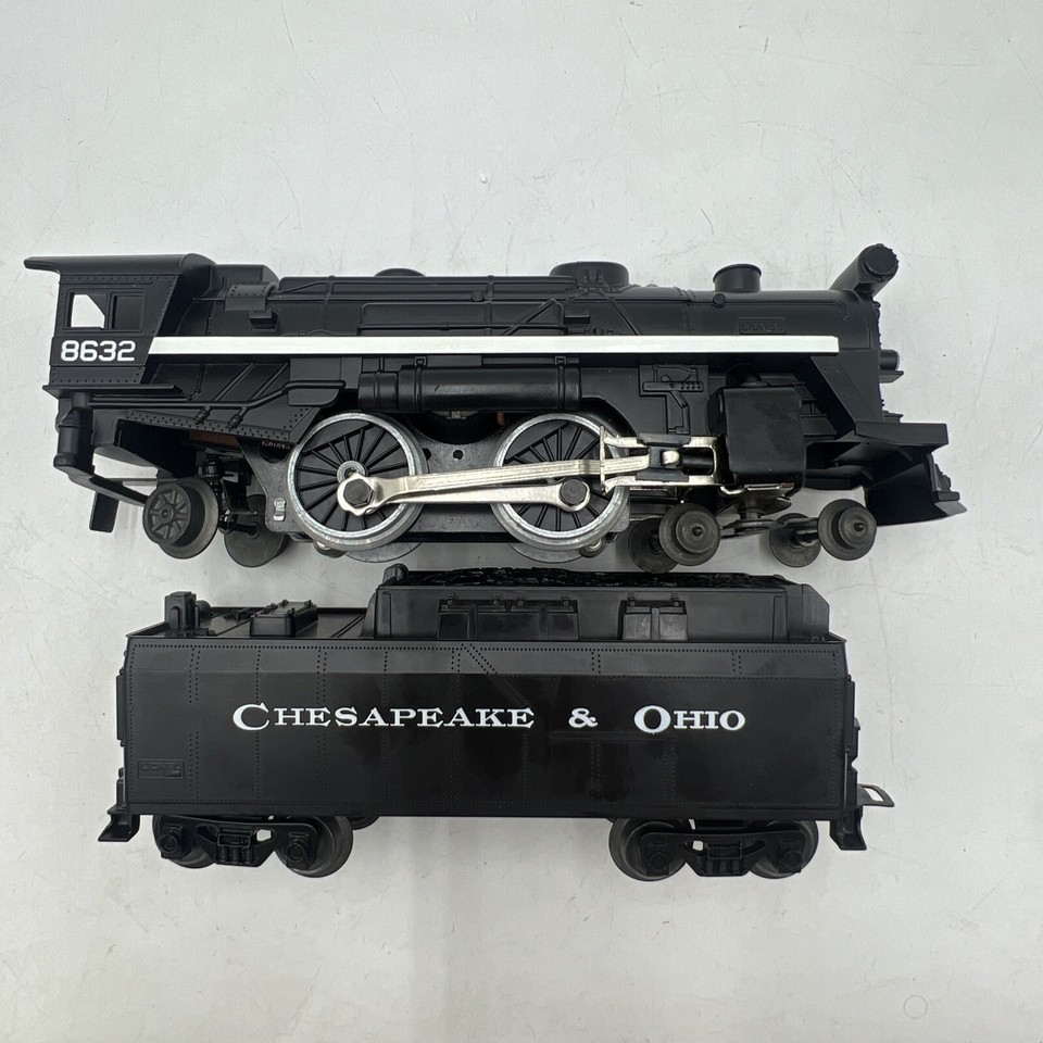 LIONEL 4-4-2 DIECAST CHESAPEAKE & OHIO STEAM LOCOMOTIVE #8632 + TENDER ...