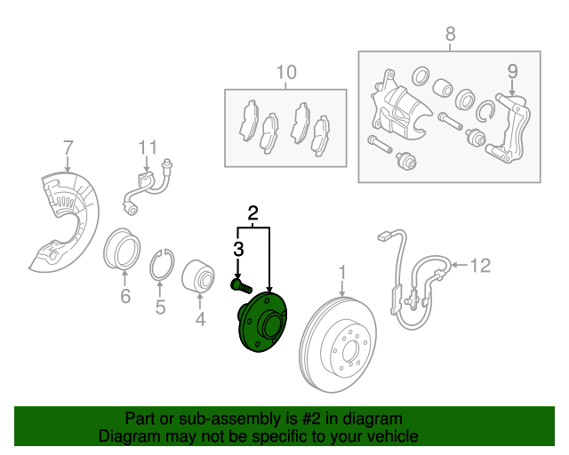 Genuine Toyota Lexus Front Axle Wheel Hub 43502-28100 43502-0E030 OEM ...