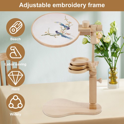 Embroidery Hoop Stand with Storage Trays Adjustable Embroidery Frame ...