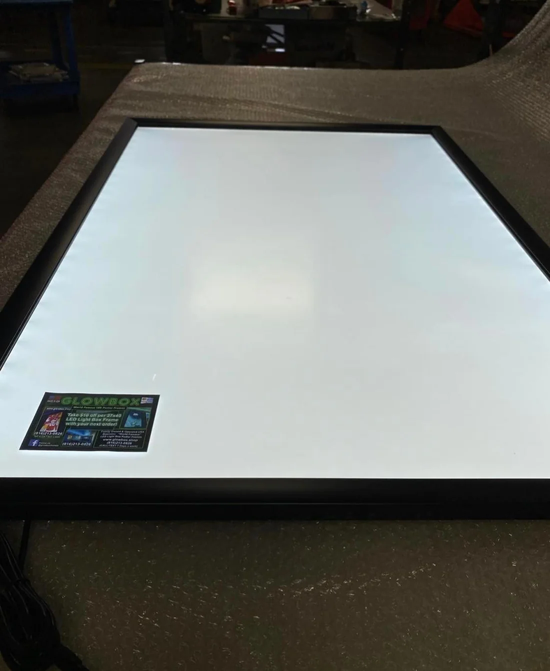 2 PACK - 27x40 "World Famous" LED Glowbox Light Box Poster Frame | eBay