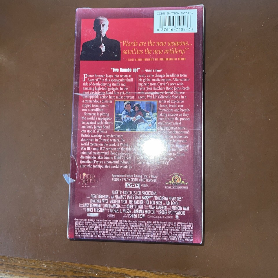 James Bond-007 Tomorrow Never Dies VHS - NEW SEALED | eBay