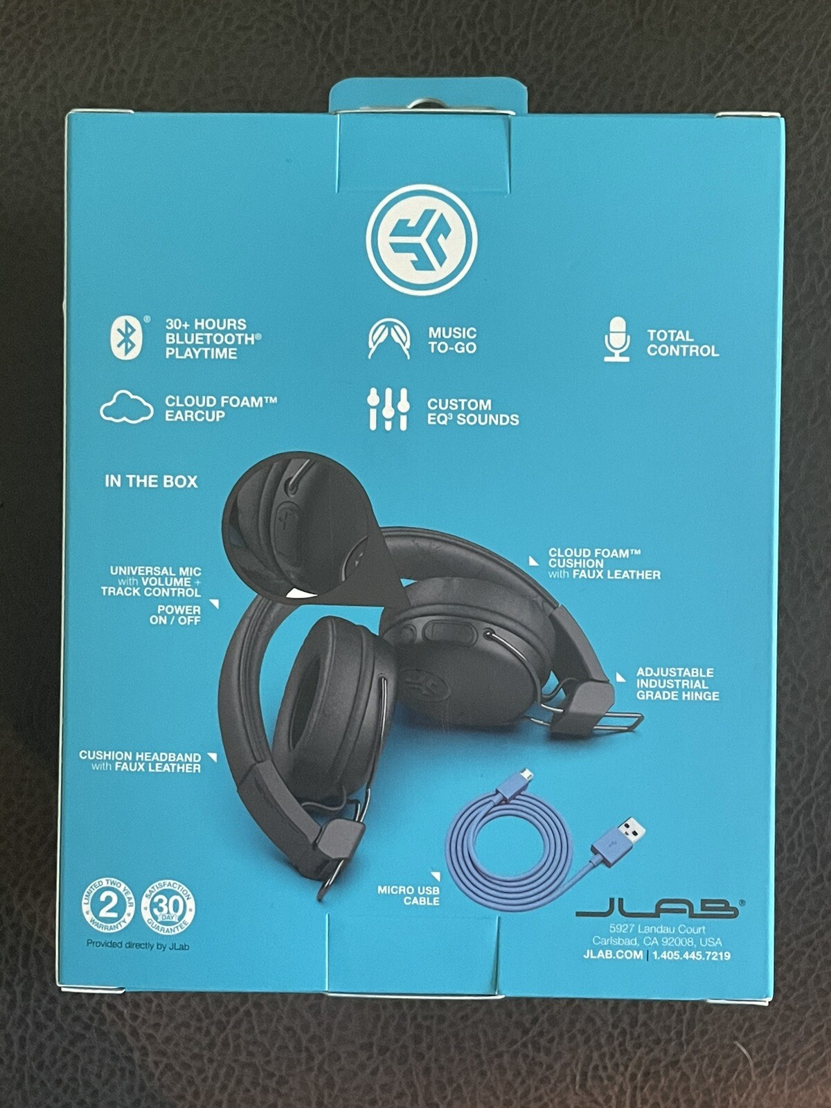 JLab Studio Bluetooth Wireless On-Ear Headphones Black Brand New