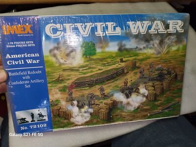Imex Civil War Battlefield Redoubt Confederate Artillery Set 1/72 ...