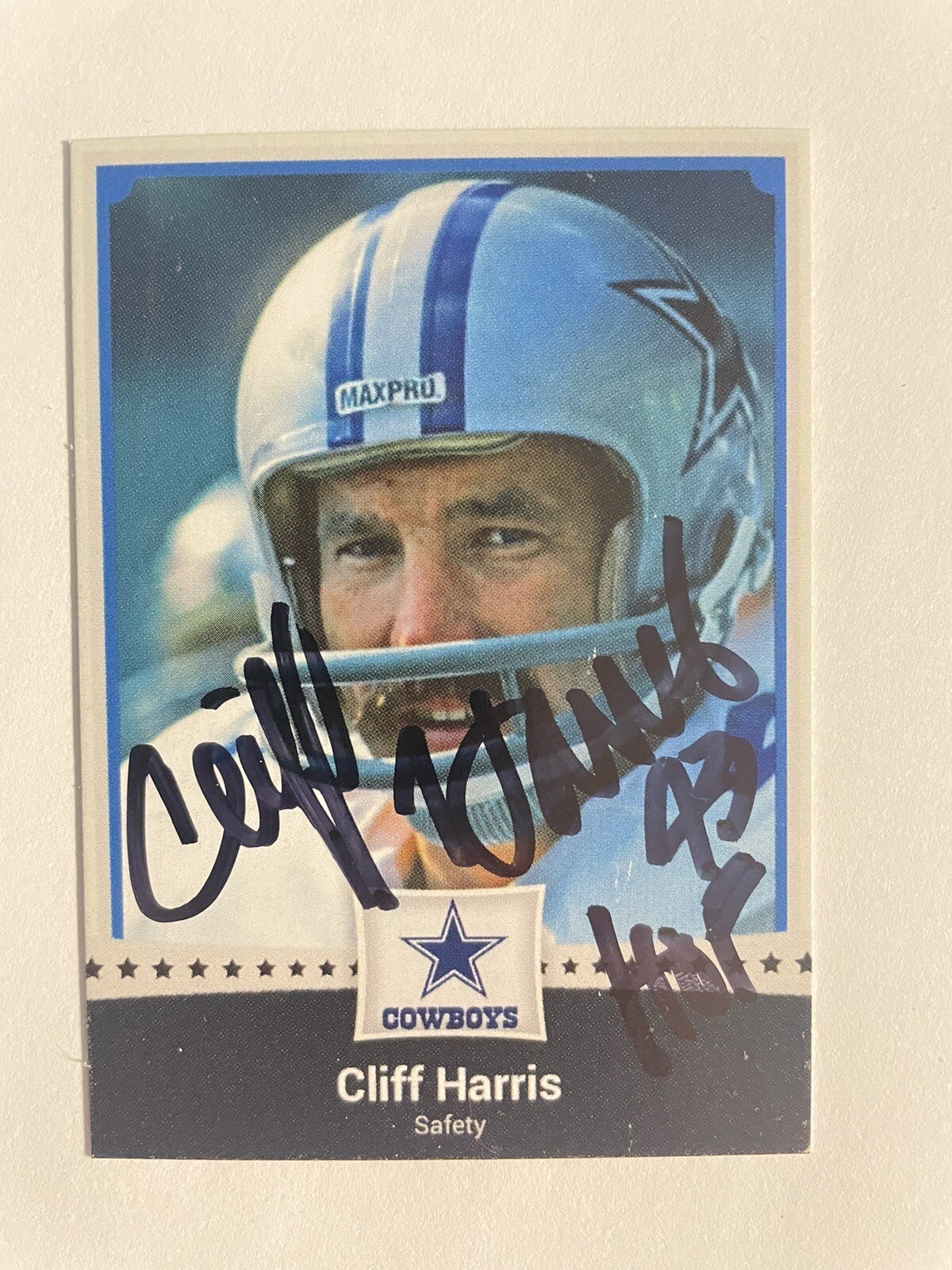 CLIFF HARRIS autograph DALLAS COWBOYS NFL HOF signed custom trading ...