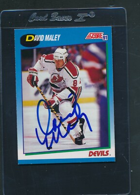 1991/92 Score #426 David maley Devils Signed Auto *D4602 | eBay