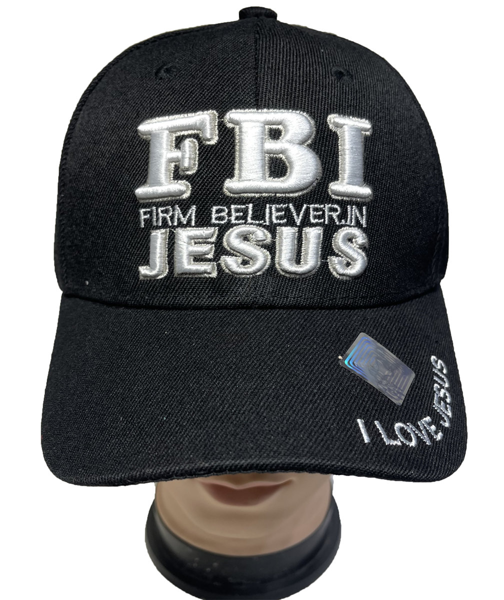 FBI FIRM BELIEVER IN JESUS Religion Adjustable Baseball Cap Hats LOT 1 ...