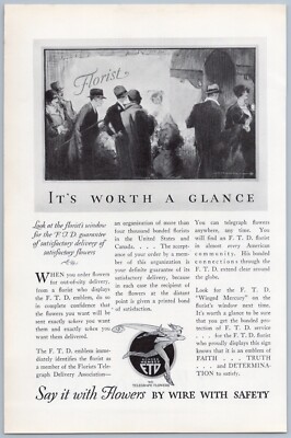 1928 FTD Association Vintage Ad Florist Telegraph Flowers Delivery ...