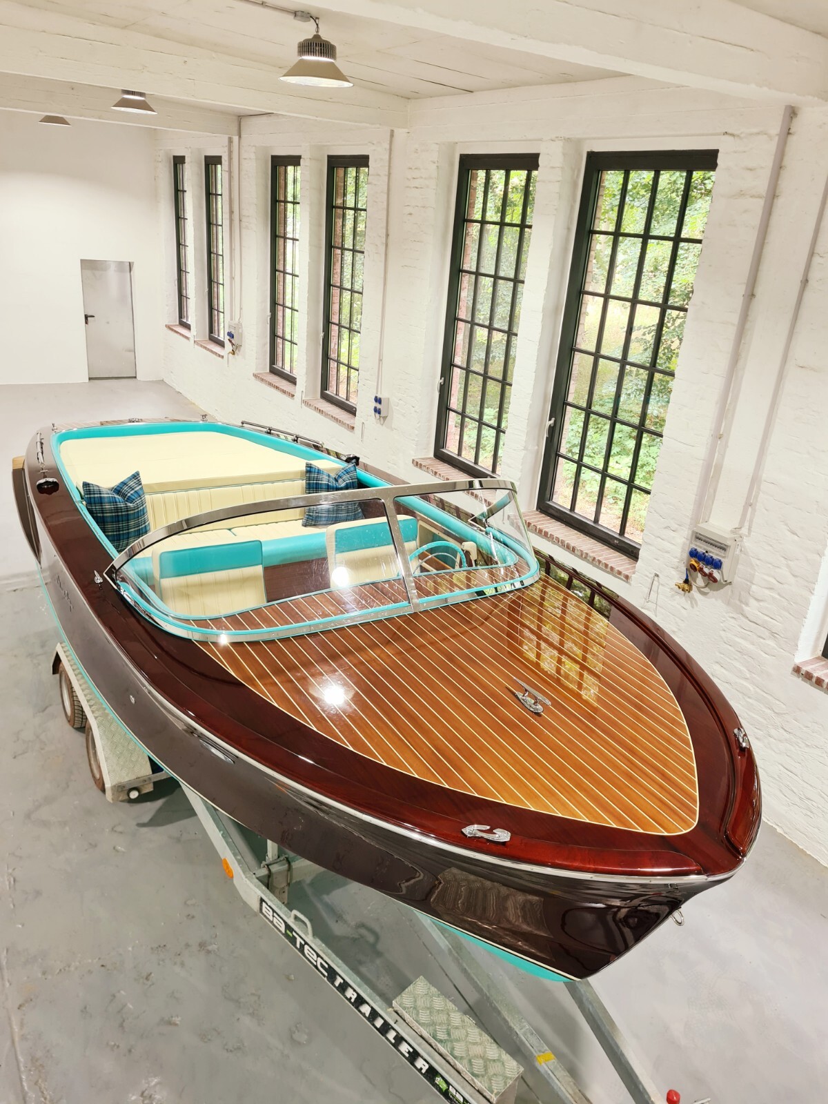 Nostalgia Lago 660 classic GFK Mahagoni Hozboot Design (ähnl. Riva Boesch ect) | eBay.de