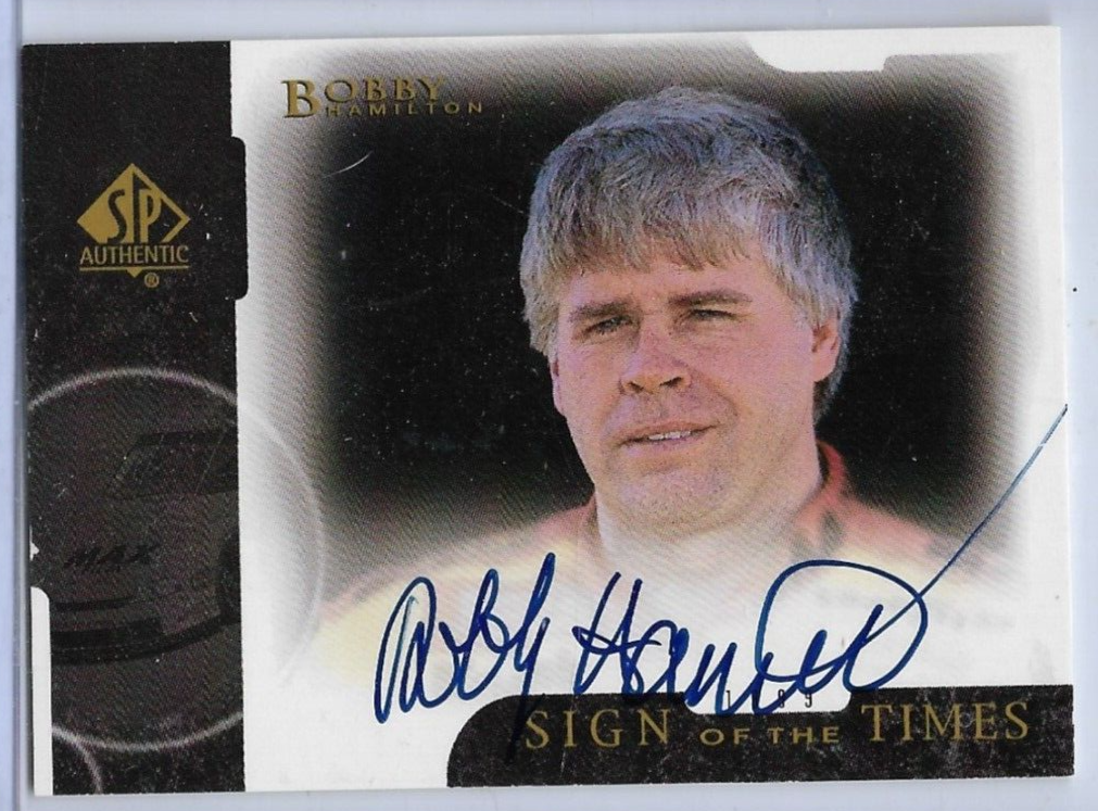 BOBBY HAMILTON 1999 UPPER DECK SOTT AUTOGRAPHED CARD NASCAR CERTIFIED ...
