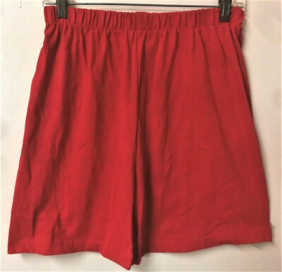 Women's Red Shorts By Good Clothing Co. 50 poly--50 cotton | eBay