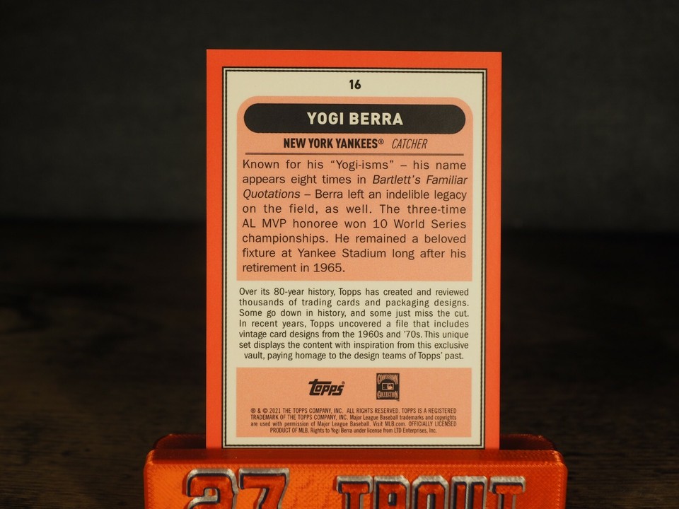 2021 Topps Brooklyn Collection Base Card Yogi Berra New York Yankees ...