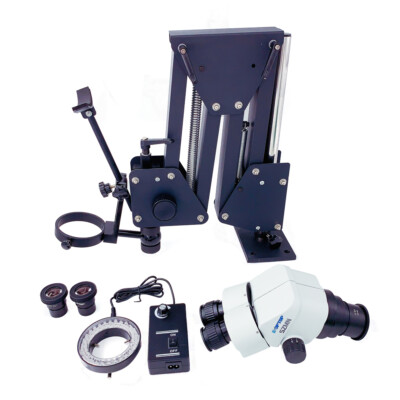 7X-45X Diamond Setting Microscope Jewelry Tool Telescopic Spring ...