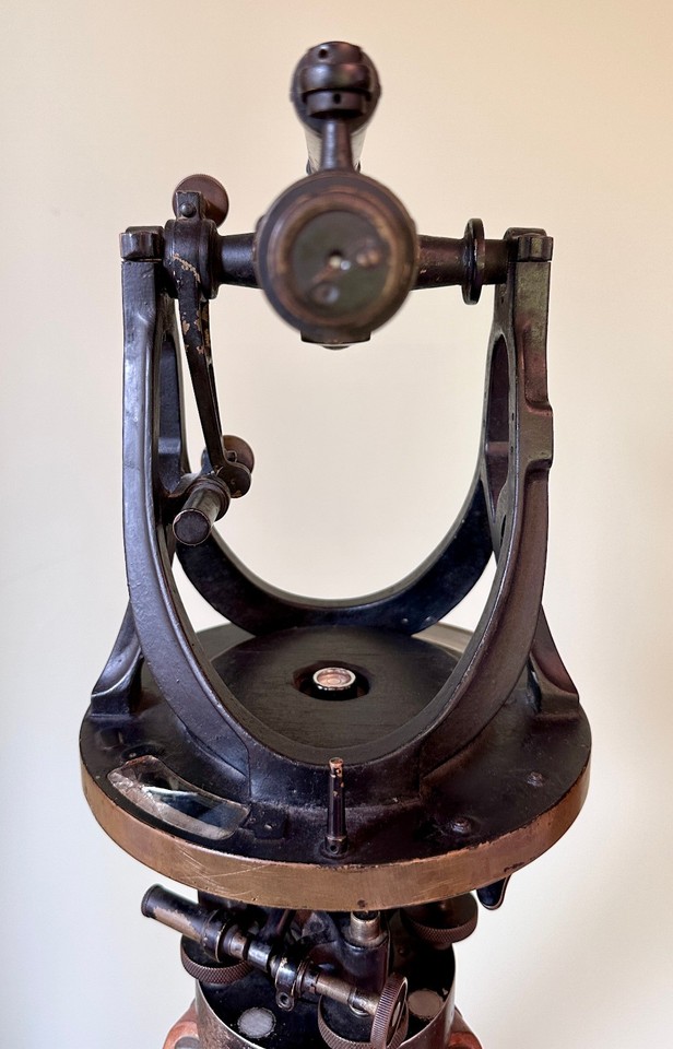 Vintage Land Surveyors Transit Level Scope Wooden Tripod, Engineers ...