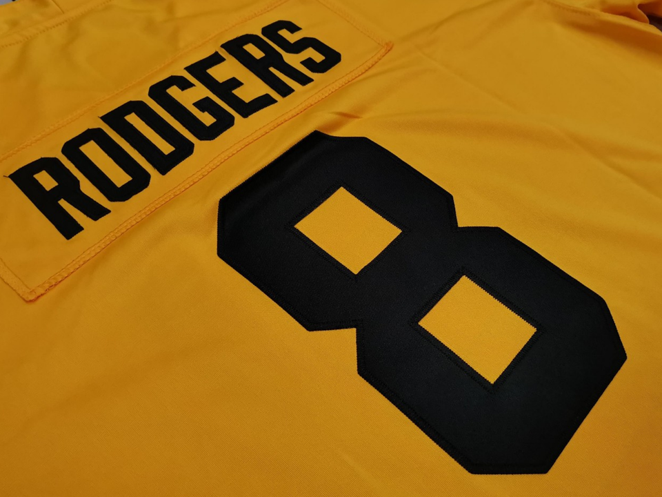 Size XL Aaron Rodgers #8 Steelers Vapor Throwback Gold Alte Stitched ...