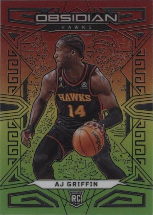 2022-23 Panini Obsidian - AJ Griffin #160 Electric Etch Red Yellow ...