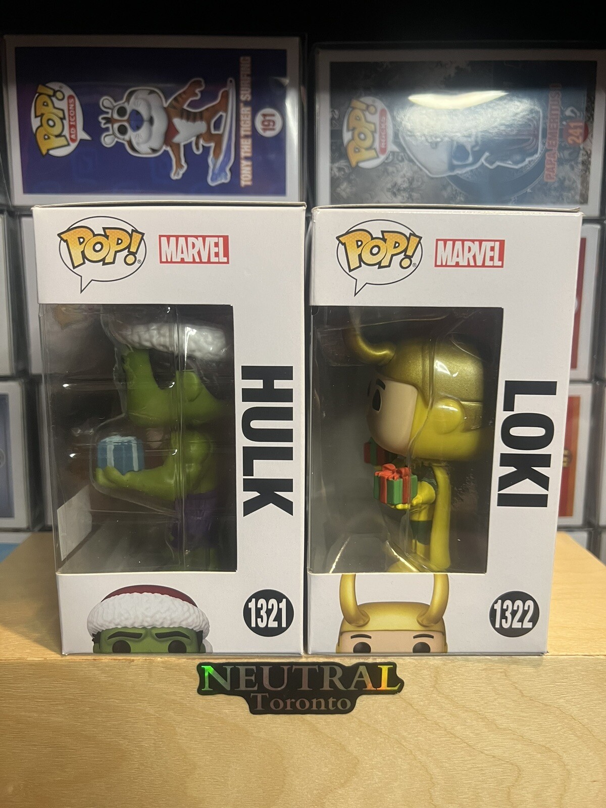 Funko POP! Marvel Holiday Set 'Hulk #1321, Loki #1322' (Hot Topic 2023 ...
