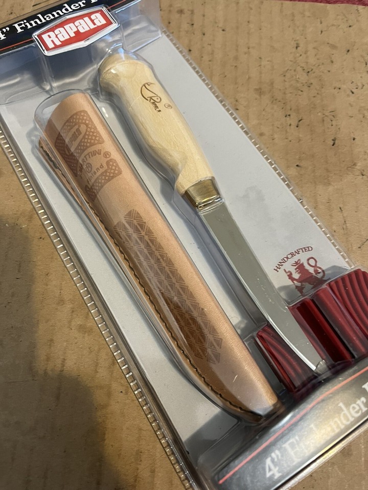 New Rapala 4" Finlander Fillet Knife With Sheath & Kniife Sharpener | eBay
