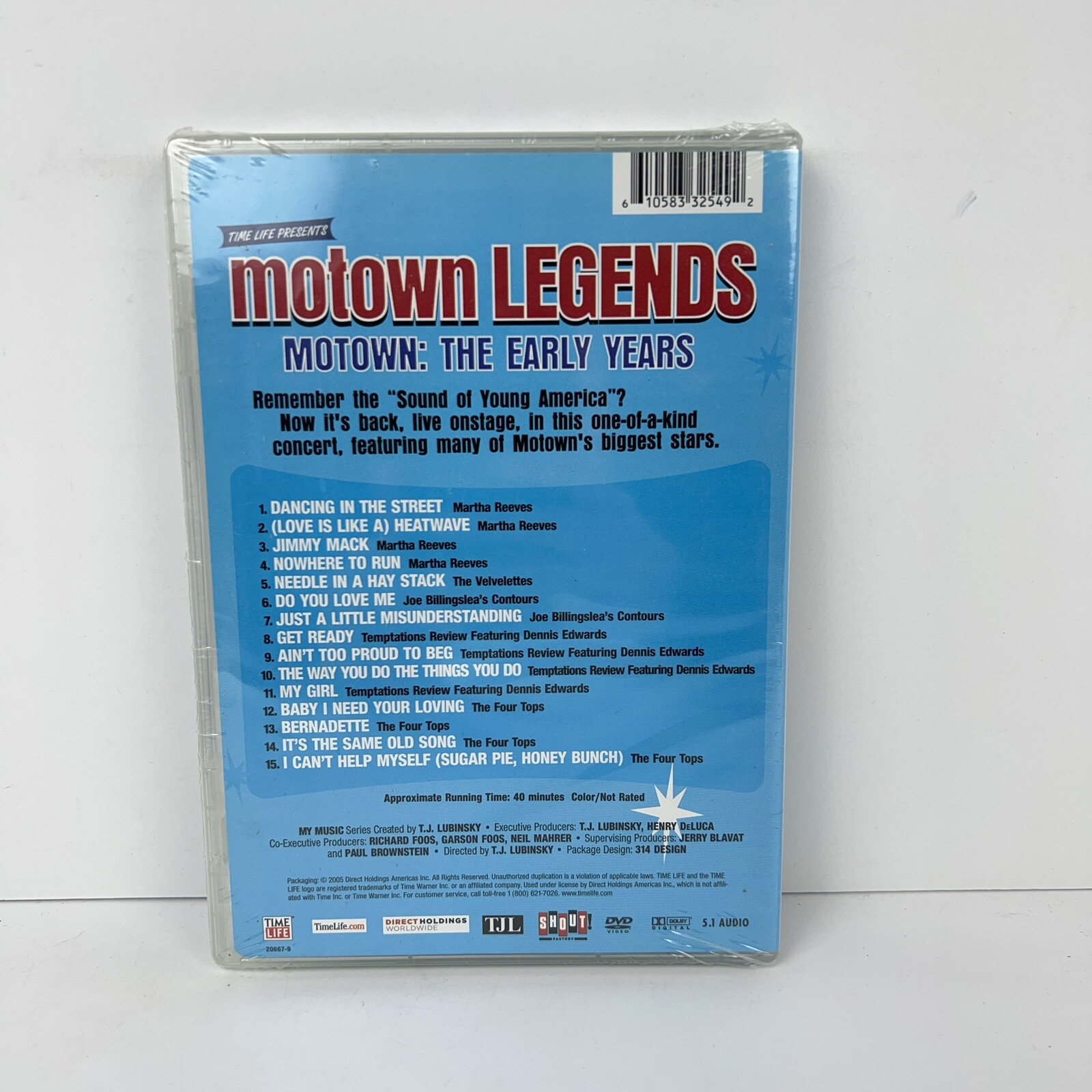 Time Life Motown Legends Martha Reeves Four Tops Temptations DVD New ...