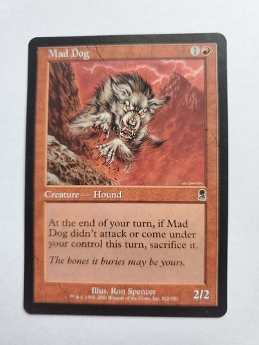MTG Magic The Gathering Card Mad Dog Creature Hound Red Odyssey | eBay