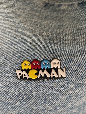 PAC MAN-80'S RETRO- ENAMEL PIN-UNBRANDED-SHIP ALL THE PINS YOU BUY FOR ...