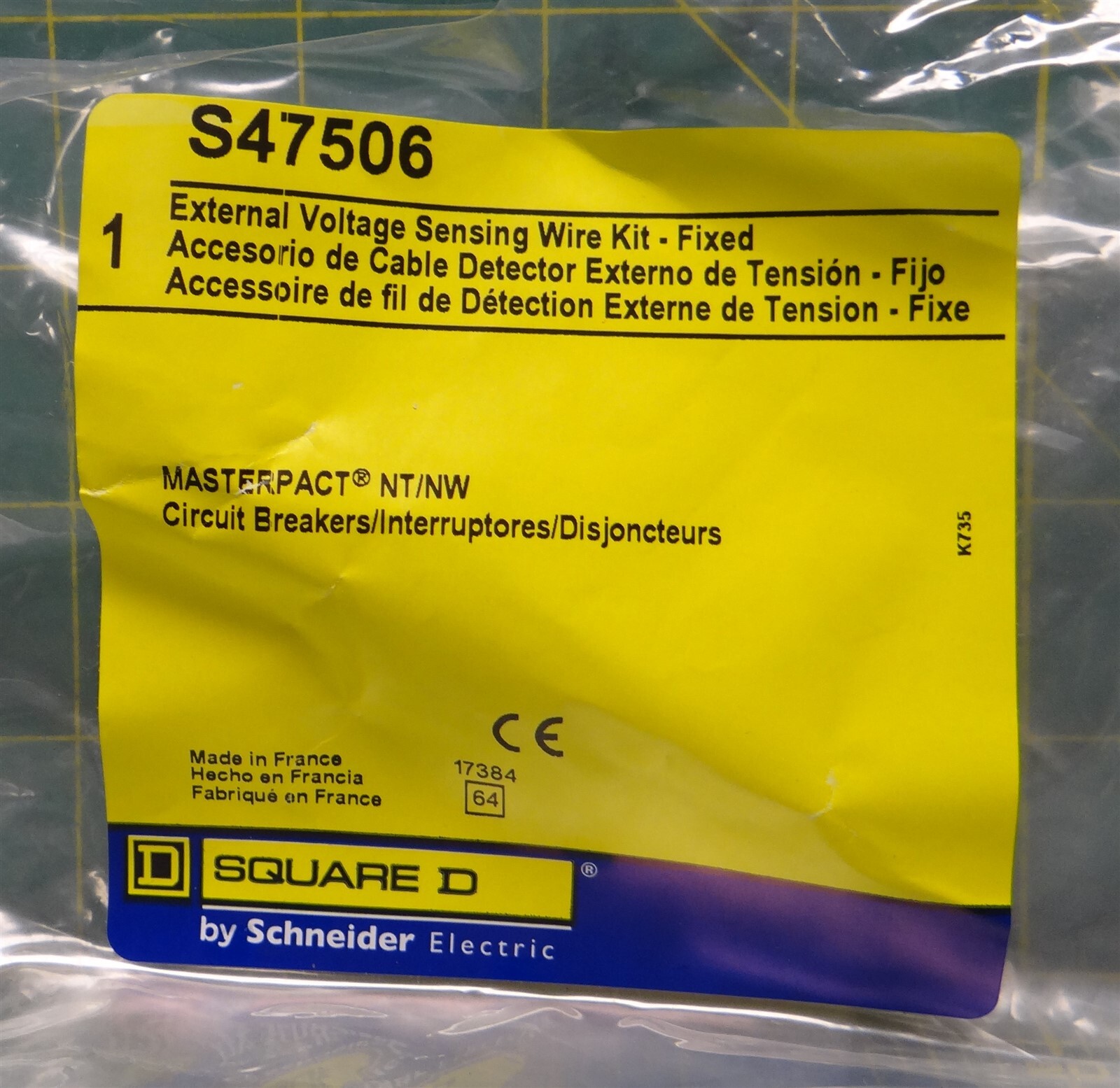 SquareD S47506 External Voltage Sensing Wire Kit Fixed for MASTERPACT ...