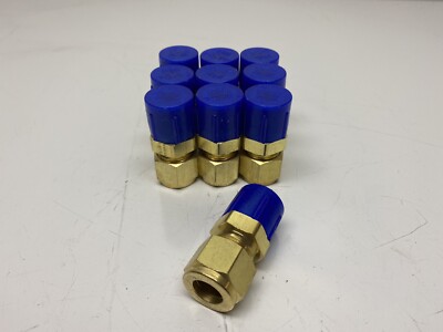 PARKER 8-8 FBZ-B Connector, Brass, PMI PC - 1/2 " x 1/2 " [Lot of 10 ...