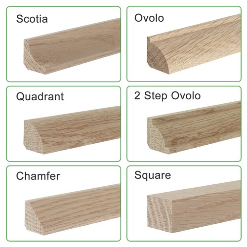Solid Oak Floor Beading I 2.4m I Corner Edge Bead I 15mm, 19mm, 22mm ...