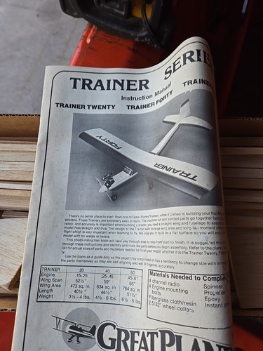 Vintage RC Trainer Forty Great Plains Airplane Kit In Box | eBay