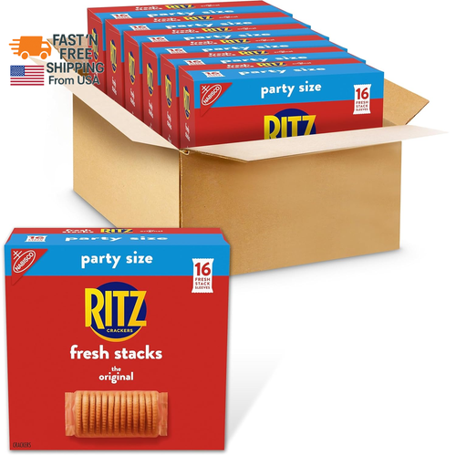 Fresh Stacks Original Crackers, Bulk Travel Snacks, Party Size, 6 Boxes ...
