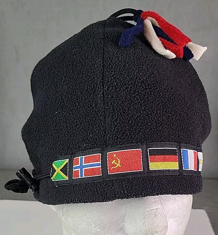 Vintage Shred Alert Y2K Fleece Beanie International World Flags Rare | eBay