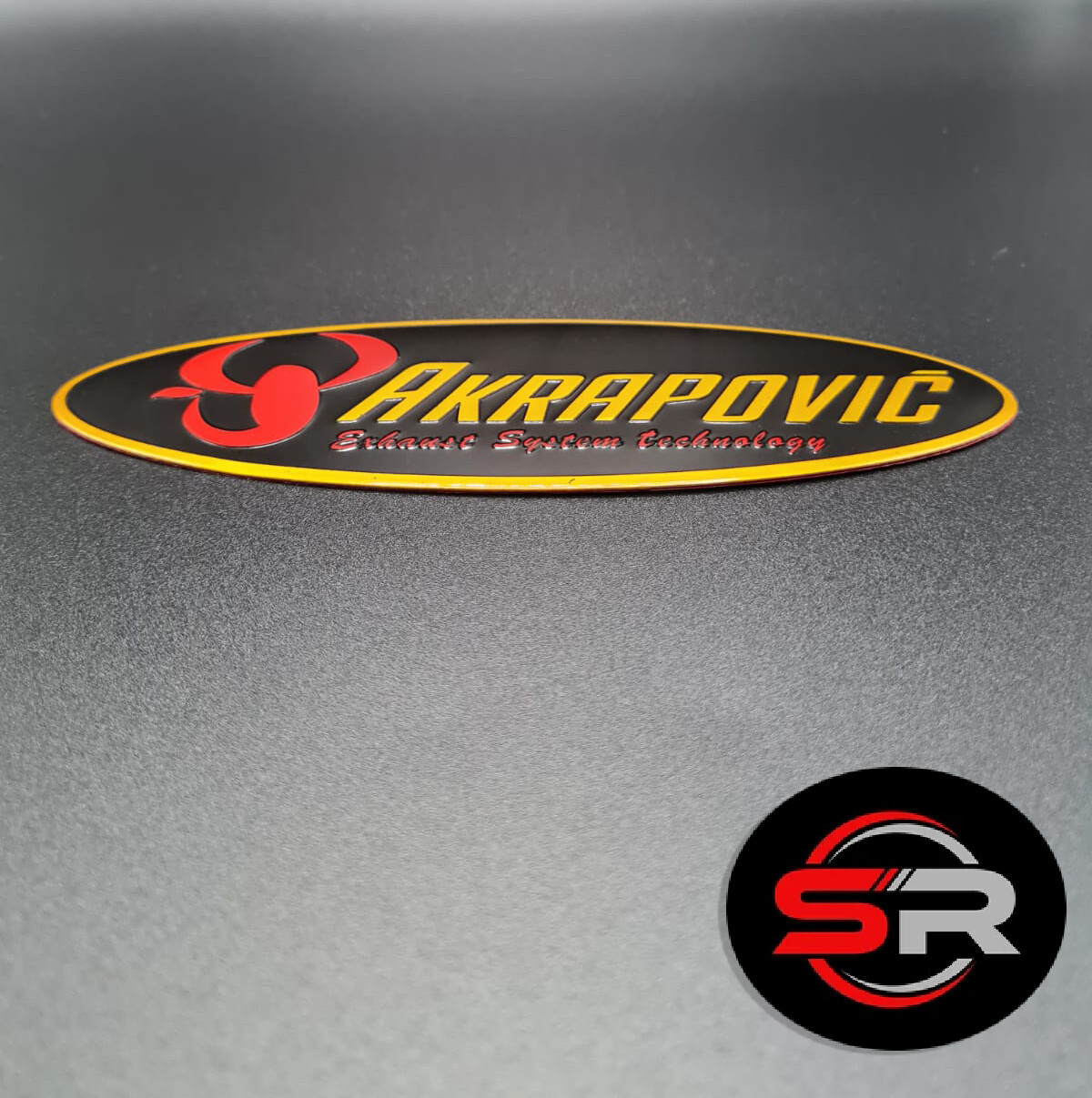 Akrapovic 3D Oval Exhaust Sticker Heat Resistant Aluminium 145 x 45 ...
