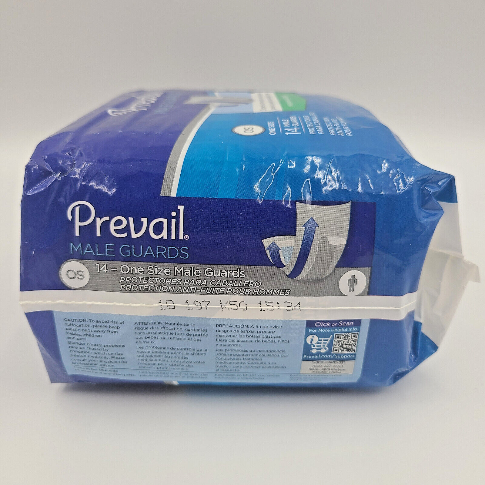 Prevail for Men Maximum Absorbency Male Incontinence Guards 14ct SEALED ...