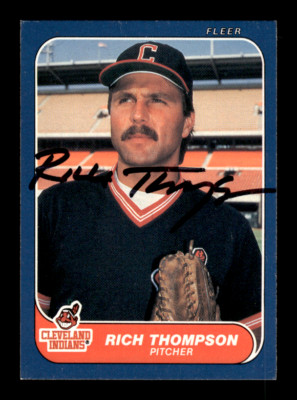 1986 Fleer # 595 Rich Thompson Autograph Signed Card (M2) Cleveland | eBay