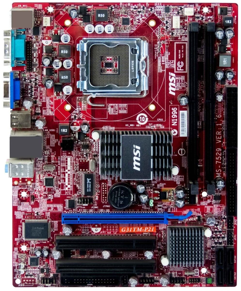 MSI+Ms-7529+Motherboard+With+Intel+Celeron+2.5ghz+LGA+775+and+1gb+RAM ...