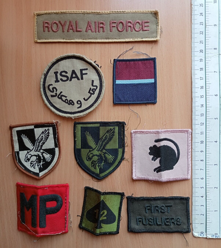 ROYAL AIR FORCE UNITED KINGDOM BRITISH ARMY LOT EMBLEM ISAF patch ...