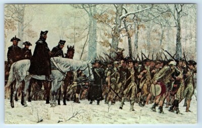 General George Washington Valley Forge Winter encampment USA repro ...