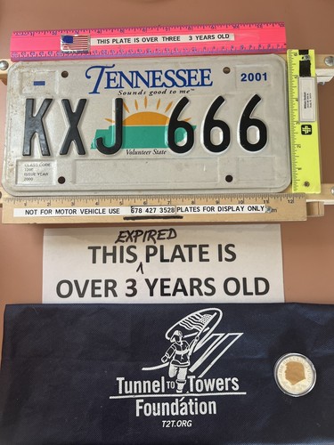 TENNESSEE REPEATING DIGIT LICENSE PLATE 666 Sale Helps TunneltoTowers ...