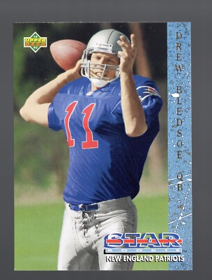 1993 Upper Deck #11 Drew Bledsoe Star Rookie Card, New England Patriots ...