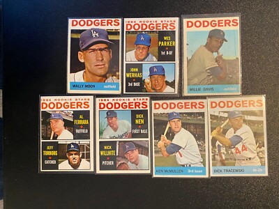 1964 Topps L A Dodgers Lot Of 7 See Pics For Players Numbers Condition ...