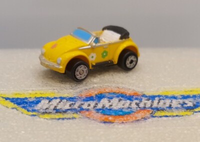 Vintage Micro Machines VW SUPER BEETLE BUG Yellow Convertible Galoob ...