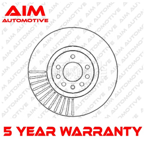 1x Brake Disc Front Aim Fits Vauxhall Astra Zafira Vectra Opel 2.0 3.0 ...