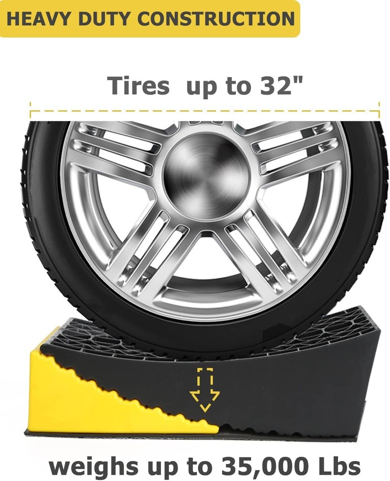 2 Pack Camper RV Curved Leveler Wheel Chock Trailer RV Leveling Blocks ...