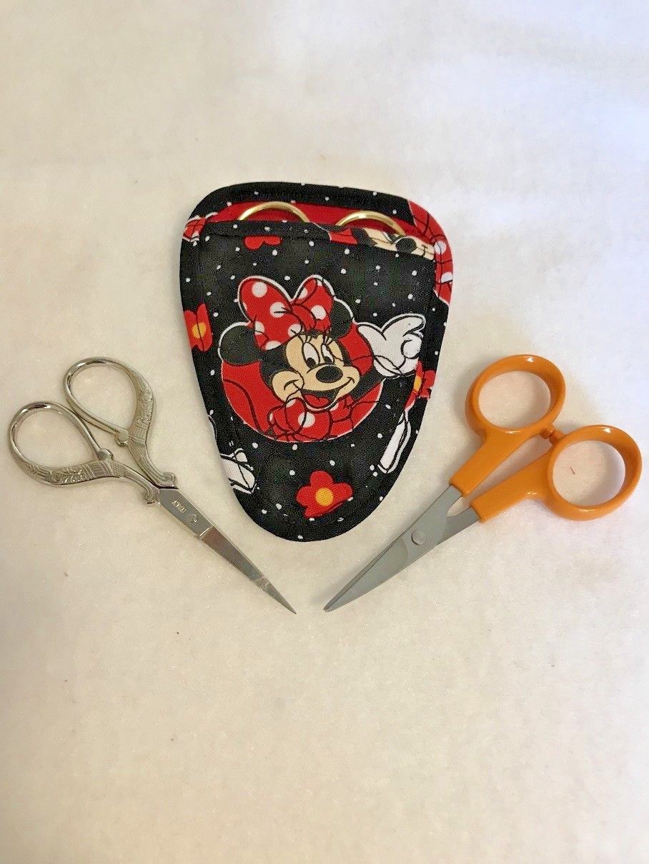 Handmade MINNIE MOUSE III on black Quilted embroidery needlework ...
