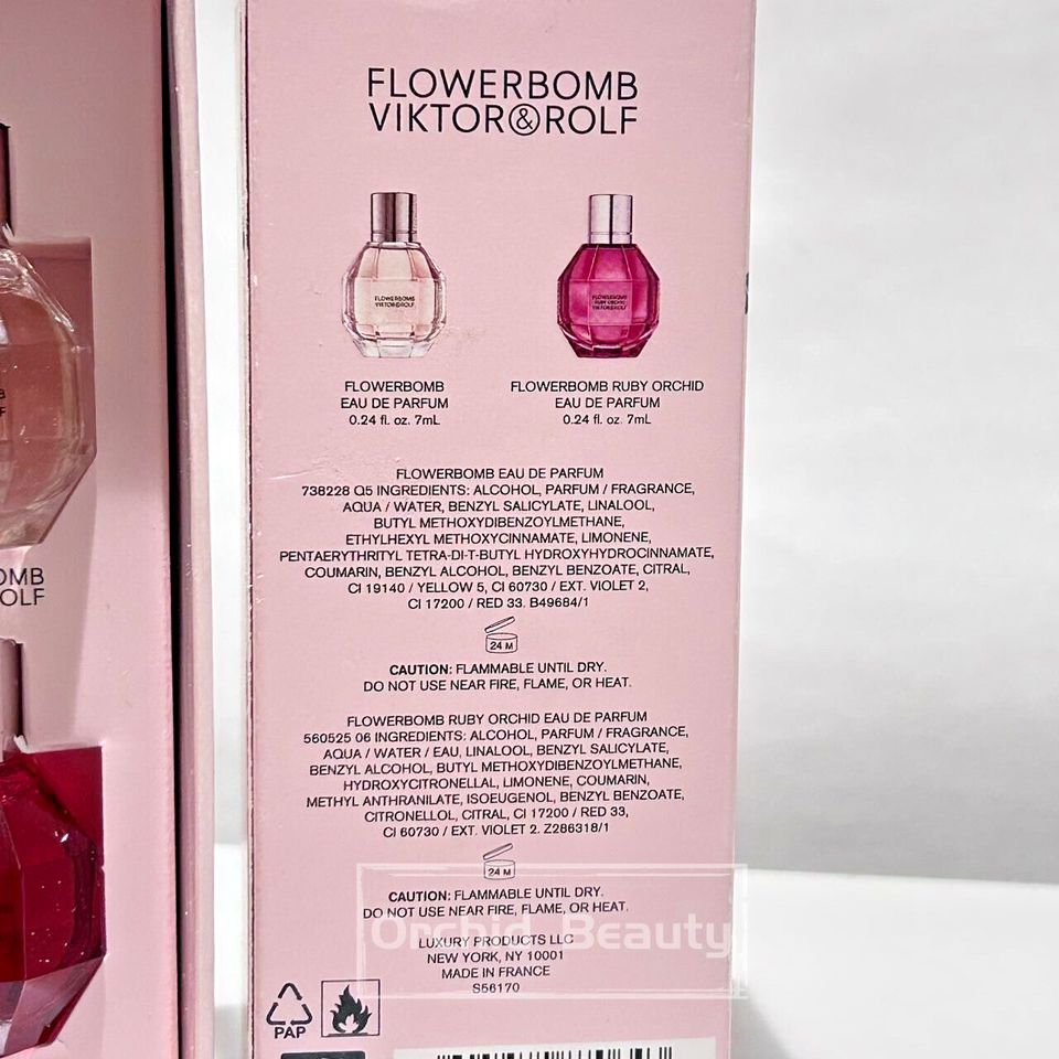 New Viktor&Rolf Flowerbomb & Ruby Orchid EDP perfum splash Mini Set 2x ...