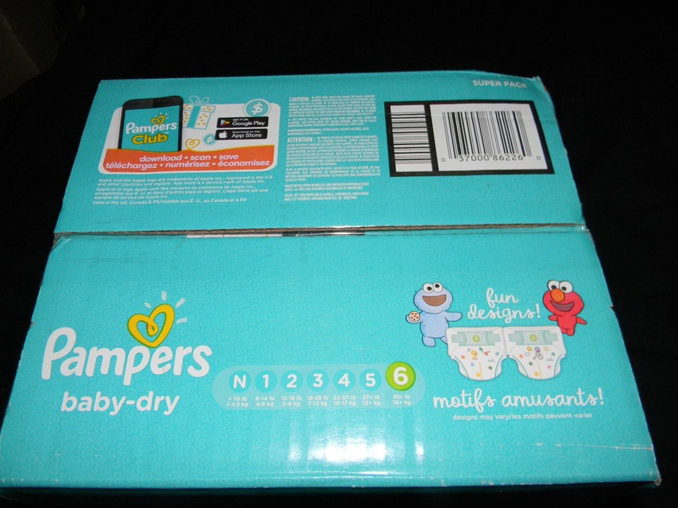 4 sample 2020 pampers baby-dry size 6 over 35+Lbs. | eBay