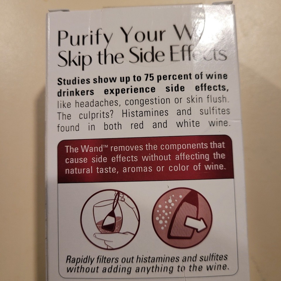 Pure Wine The Wand Wine Purifier Filter No More Wine Headaches 8 packs ...