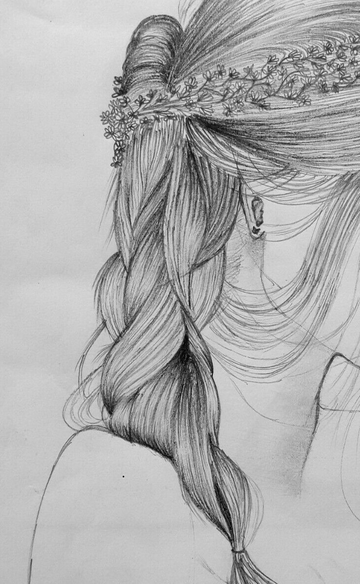 Drawing Of A Girl Tumblr Hair