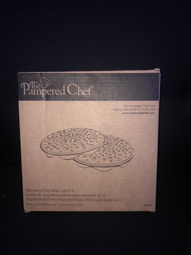 Pampered Chef Microwave Chip Maker #1241 Set of 2 Brand New In Box NWT ...